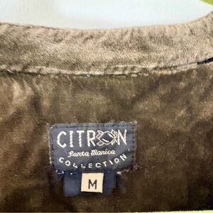 Citron | Tops | Vintage Citron Velvet Blouse Tunic With Sheer Silk ...